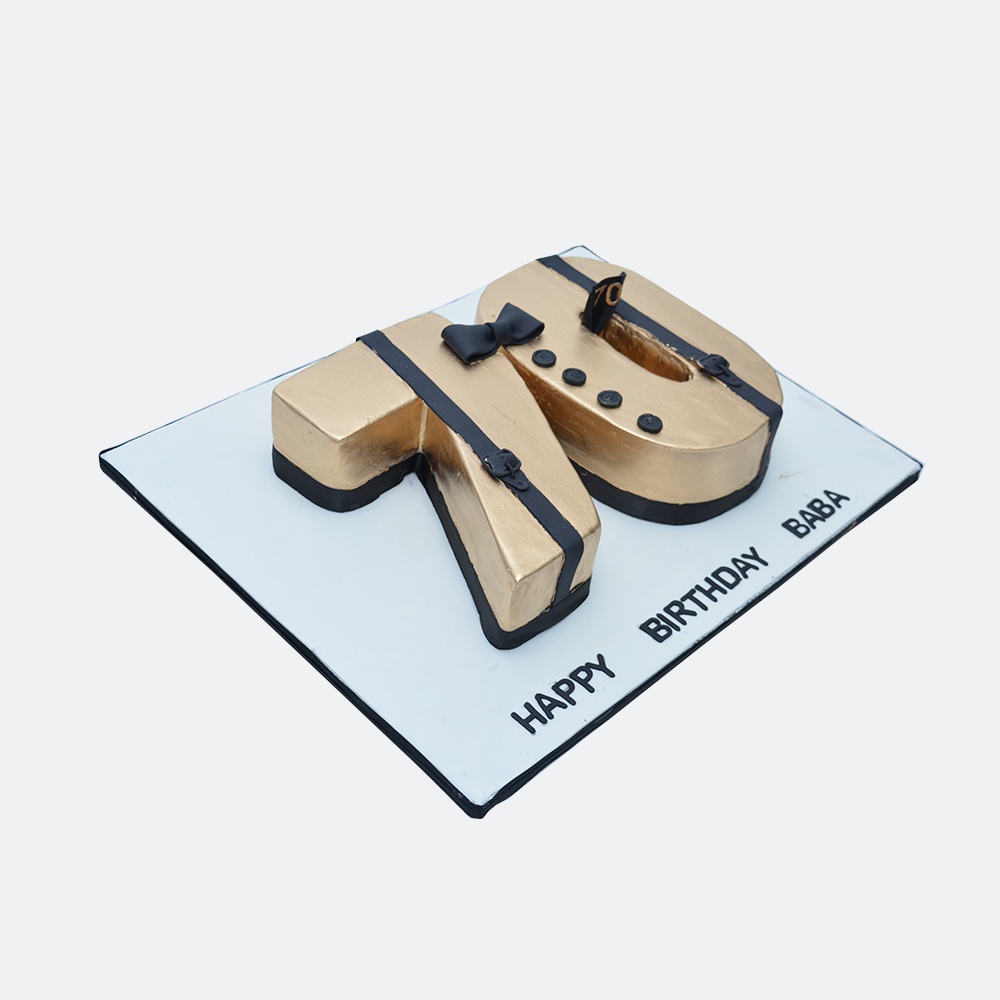 Fondant Icing Number Birthday Cake Design - SANDOS Bake Shop